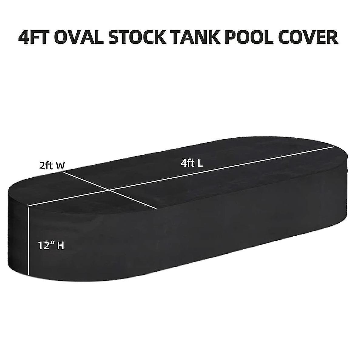 Bd-4ft 6/8ft Oval Metal Stock Tank Cold Plunge Pool Cover Waterproof ...