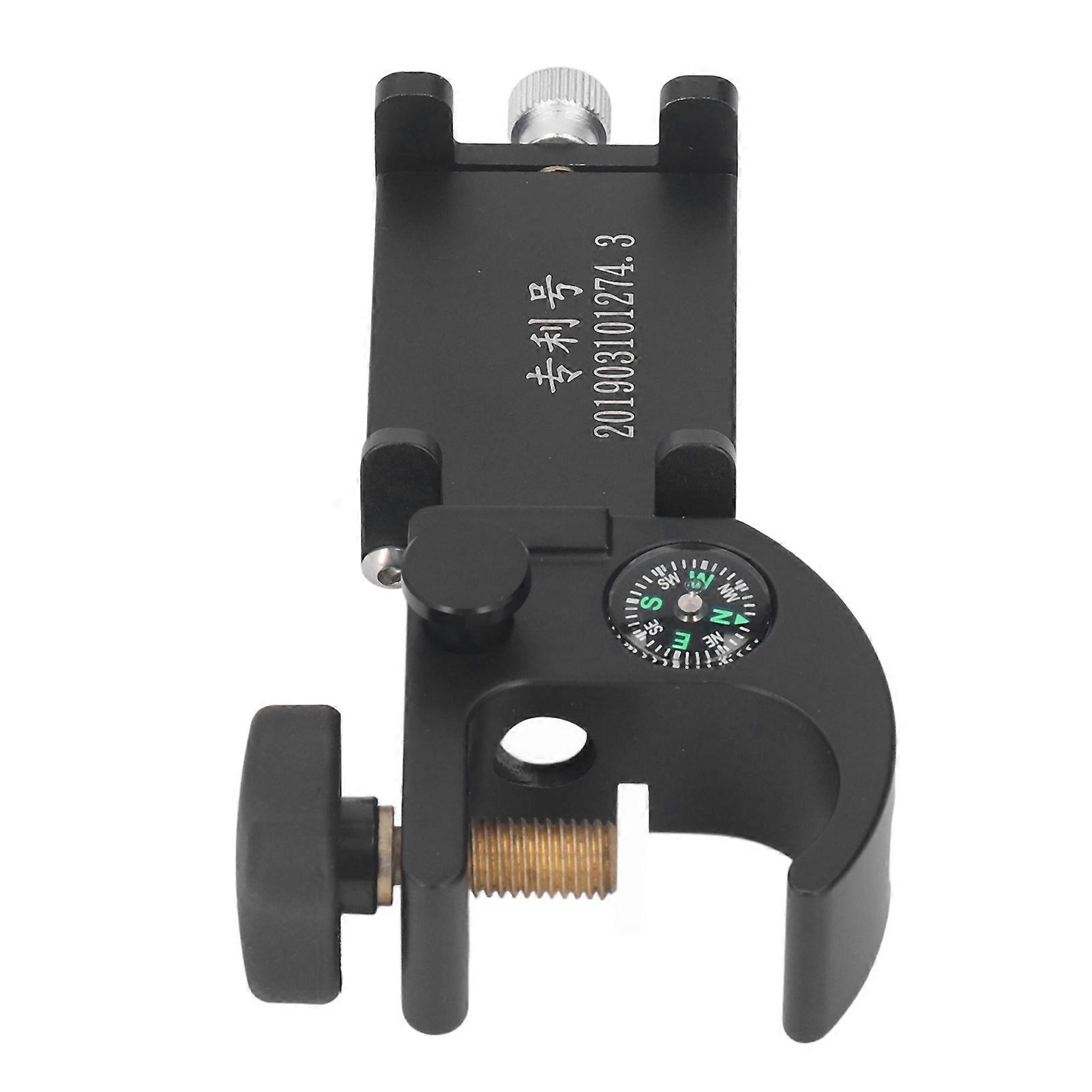 Data Collector Pole Clamp with Compass and Phone Holder Universal Portable GPS RTK Pole Clamp ...