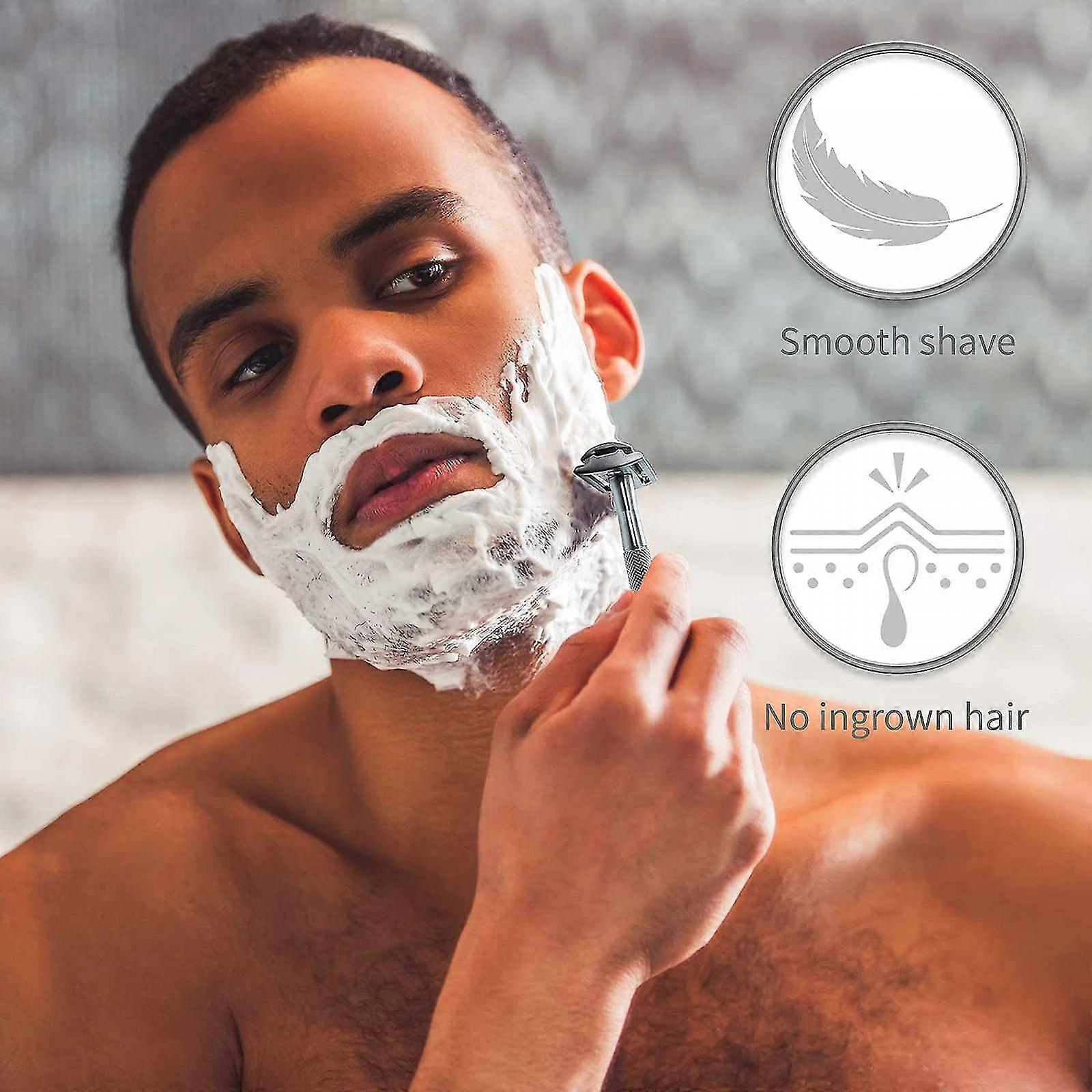 Double Edge Safety Razor for Men with Razor Stand, One Blade Metal ...