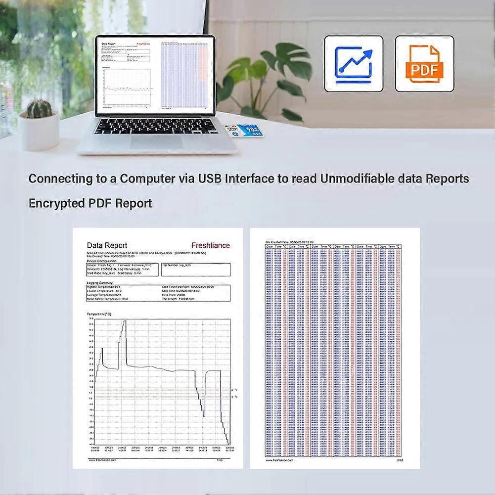 90 Days USB Interface Temperature Logger Data Logger for Warehouse ...
