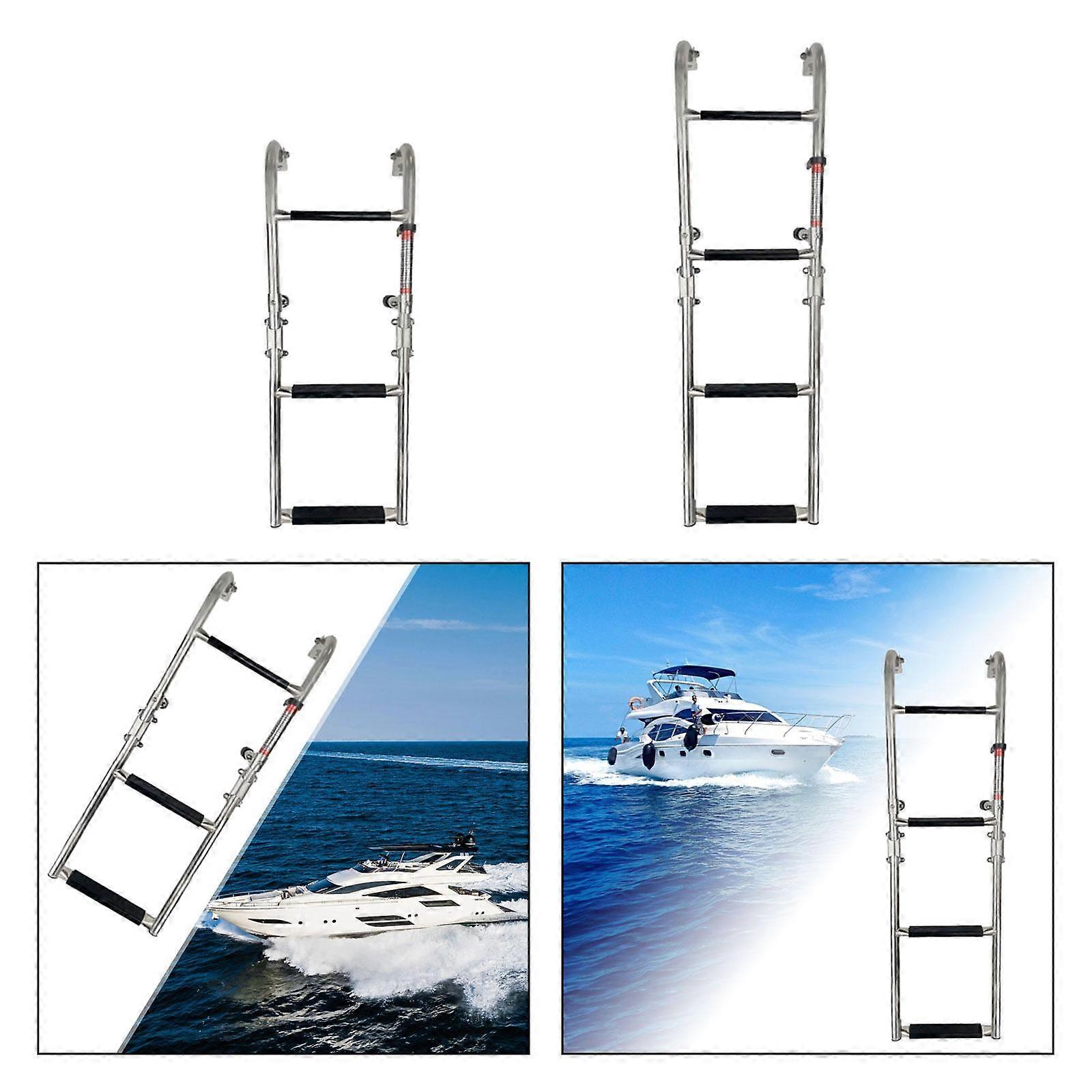 Pontoon Boat Ladder Foldable Dock Ladder Heavy Duty Extendable Boat ...