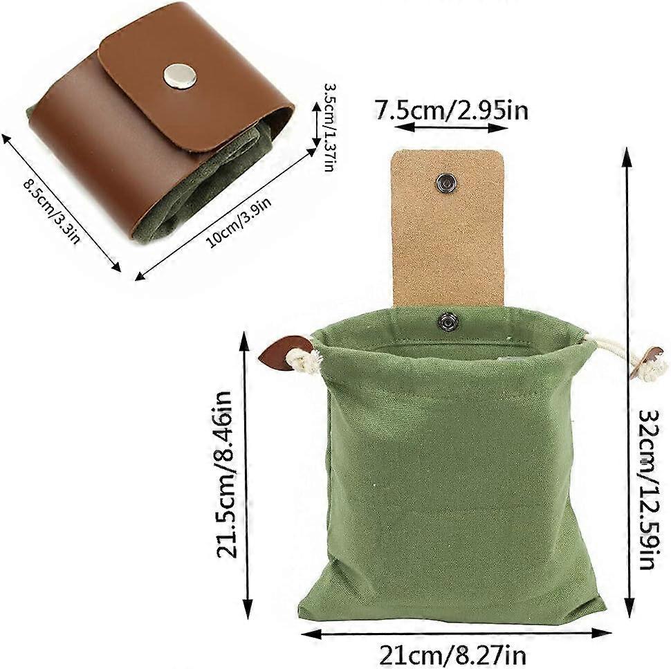 Garden Canvas Foraging Pouch,Waist Packs Collapsible Foraging Bags For ...