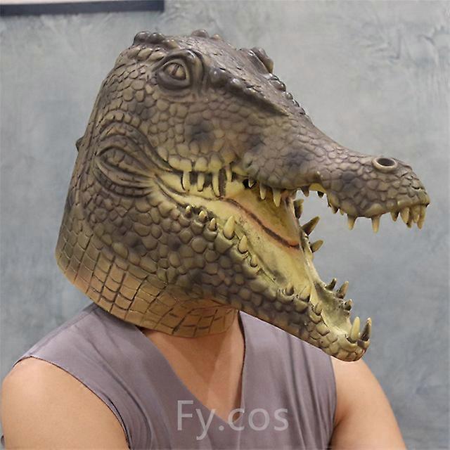 Raptor Mask with Fur Original Furri Dragon Dinosaur Head Latex Mascara ...