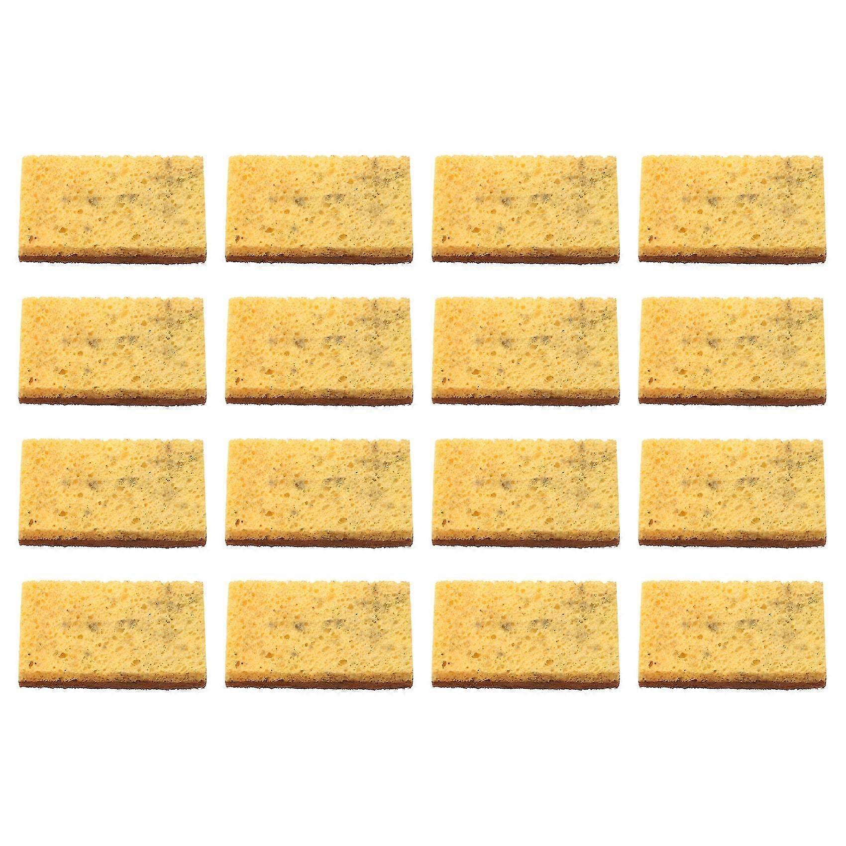 16 Pack,biodegradable And Compostable Sponges Scouring Pad,palm Fiber ...