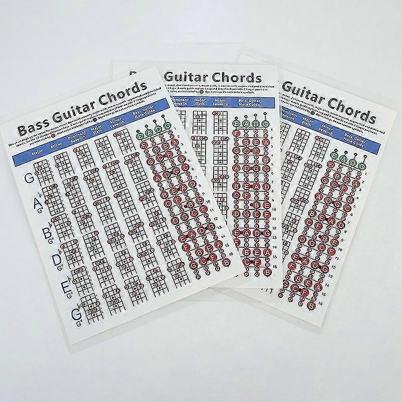 Electric Bass Guitar Chord Chart 4 String Guitar Chord Fingering ...