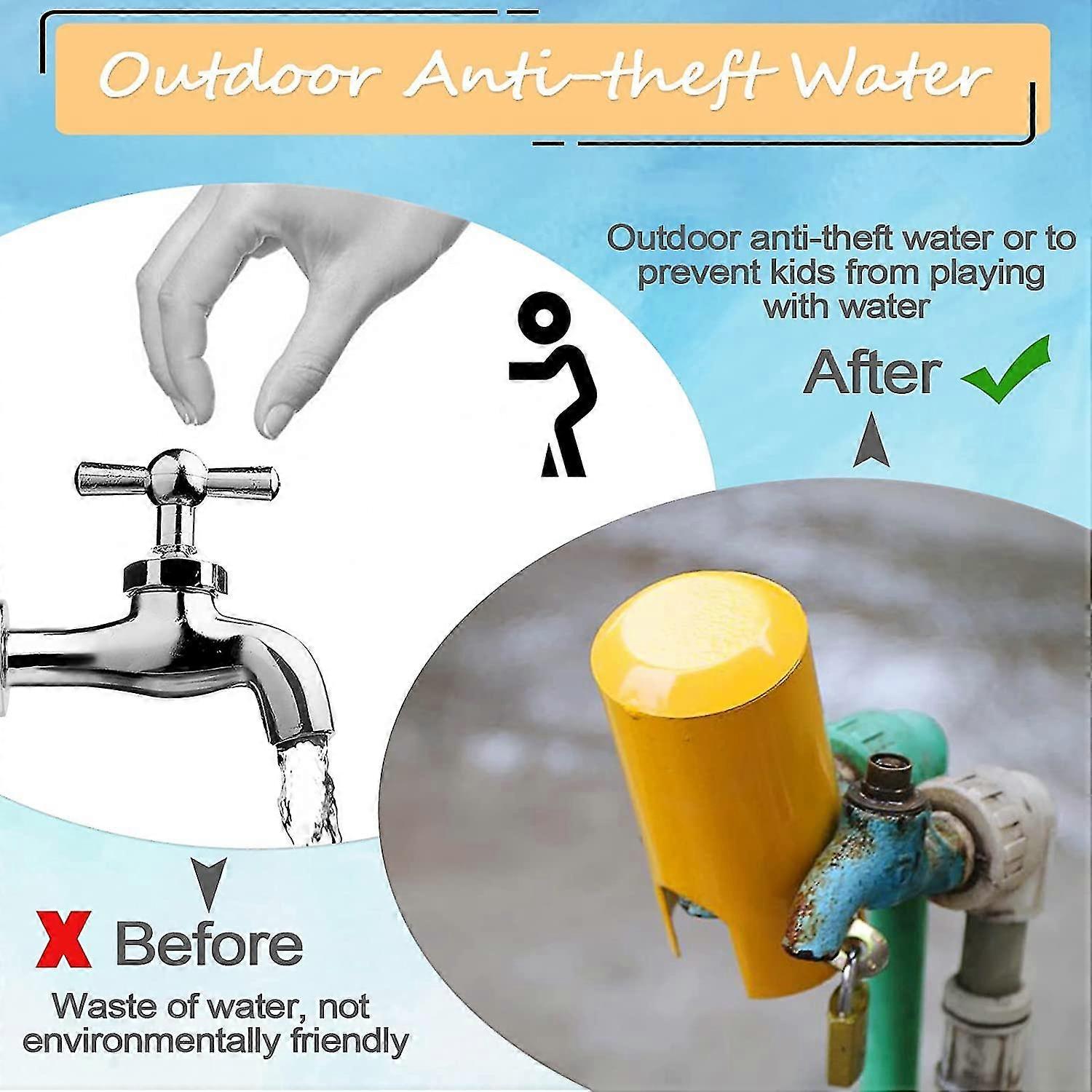 Water Faucet Lock Hose Tap Faucet Lock Anti-theft Child-proof Metal ...