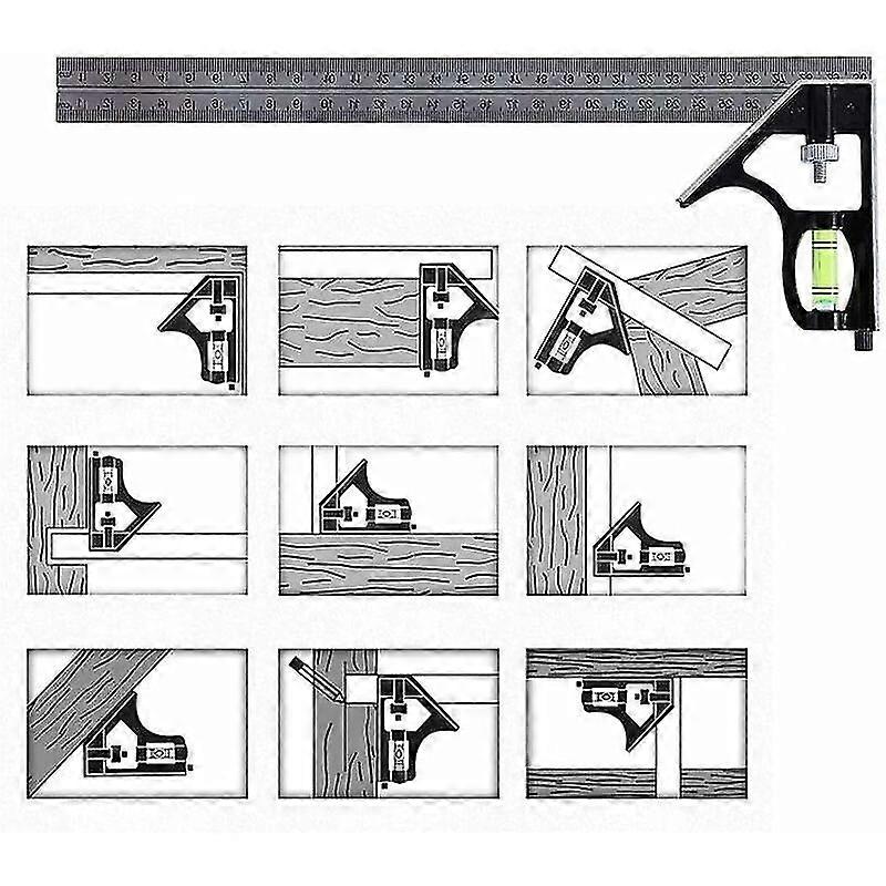 Square Scriber Rulers Measuring Tools, 300mm Combination Square ...