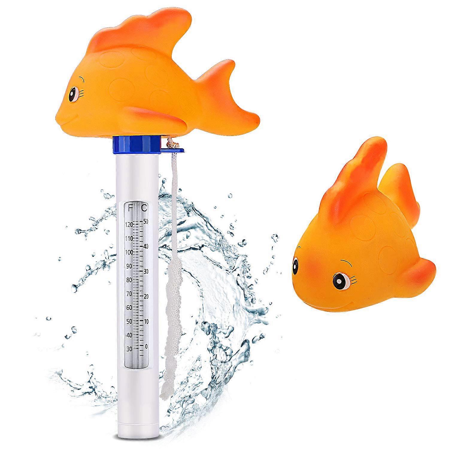Swimming Pool Thermometer, (Gold) Floating Pool Thermometer Cartoon ...