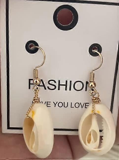 Natural Cowrie Shell Earring for Women with Bohemia Style for Summer ...