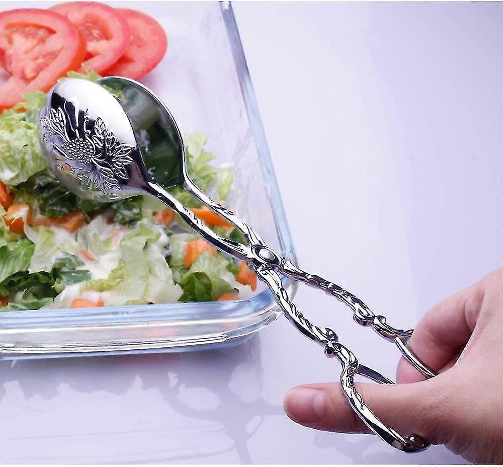 Small Buffet Salad Tongs, 8" Catering Chef Food Salad Grill Cutlery ...