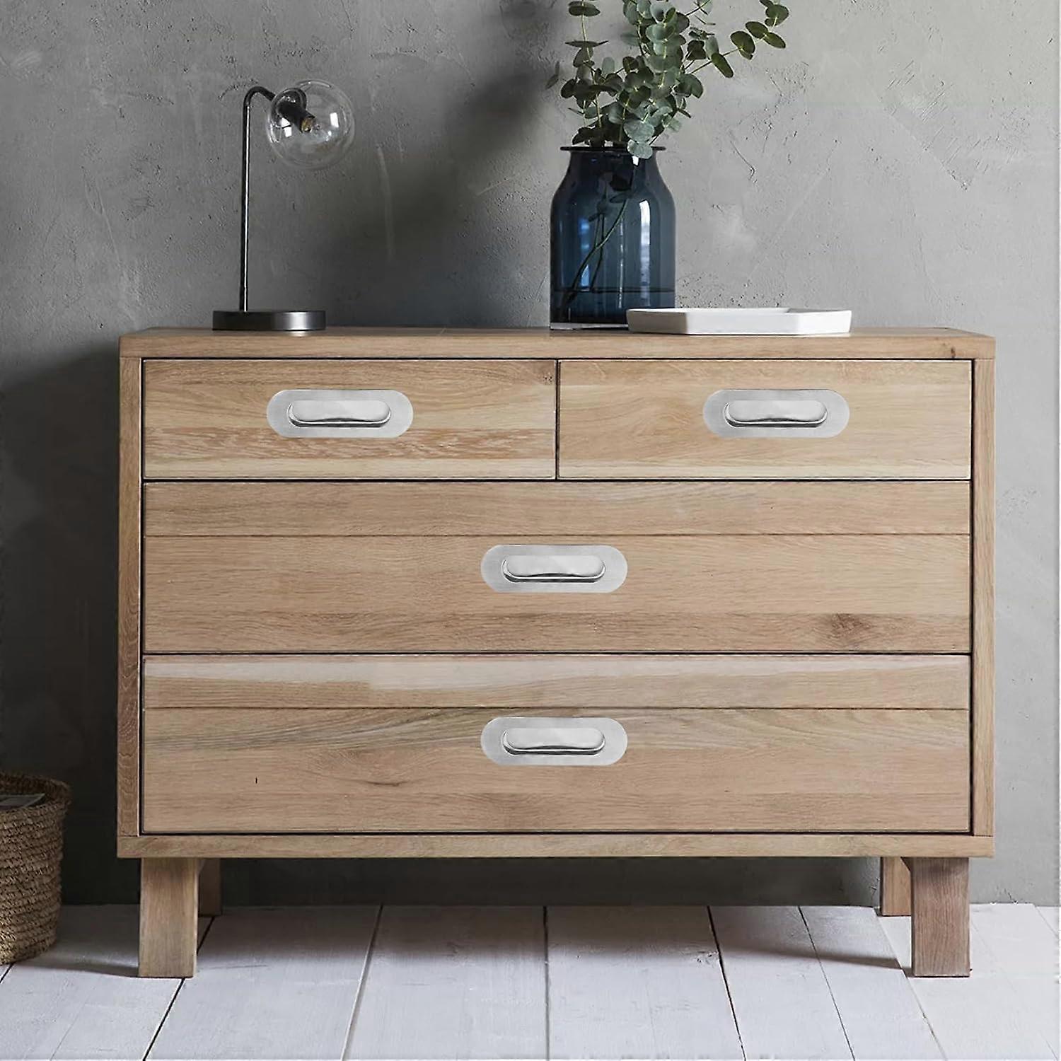 Set of 4 Stainless Steel Oval Entrance Handles, Oval Sliding Door ...