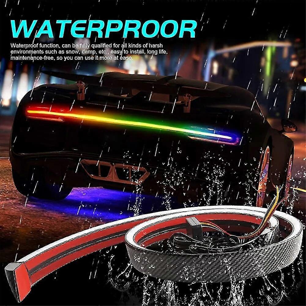 Okeen 125cm Colorful Led Spoiler Lights For Car Universal Driving ...