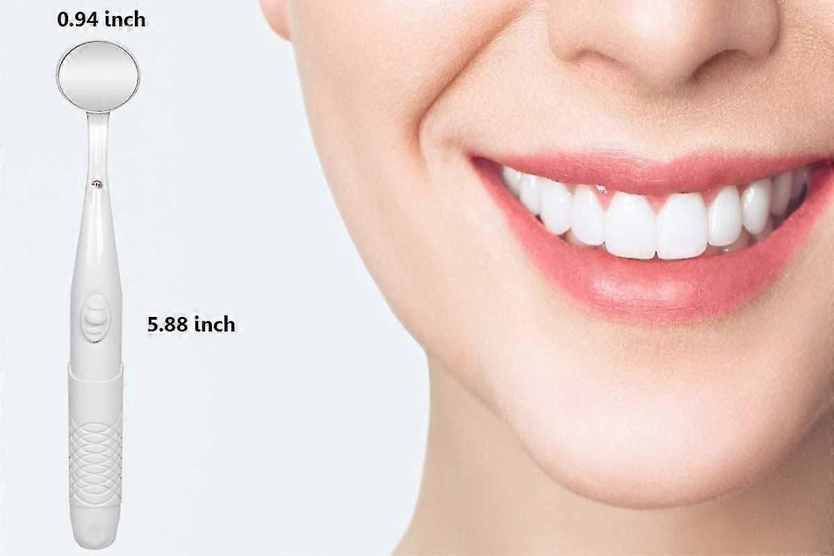 Dental Mirror with Light,Teeth Inspection LED Mirror,Anti-Fog Mouth ...