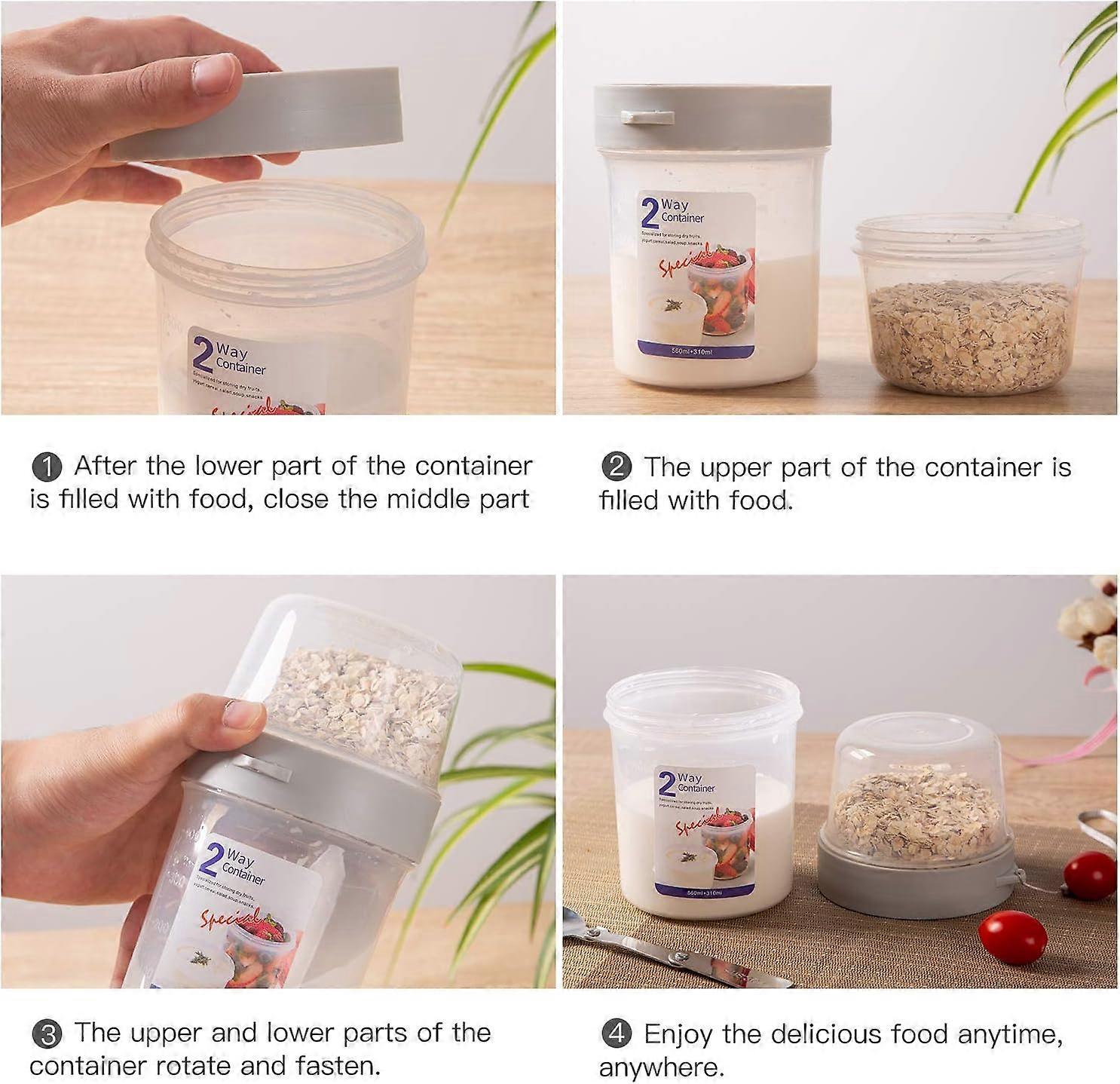 560ML+310ML, Yogurt Pot, Food Container, Travel Mug, Lunch Box ...