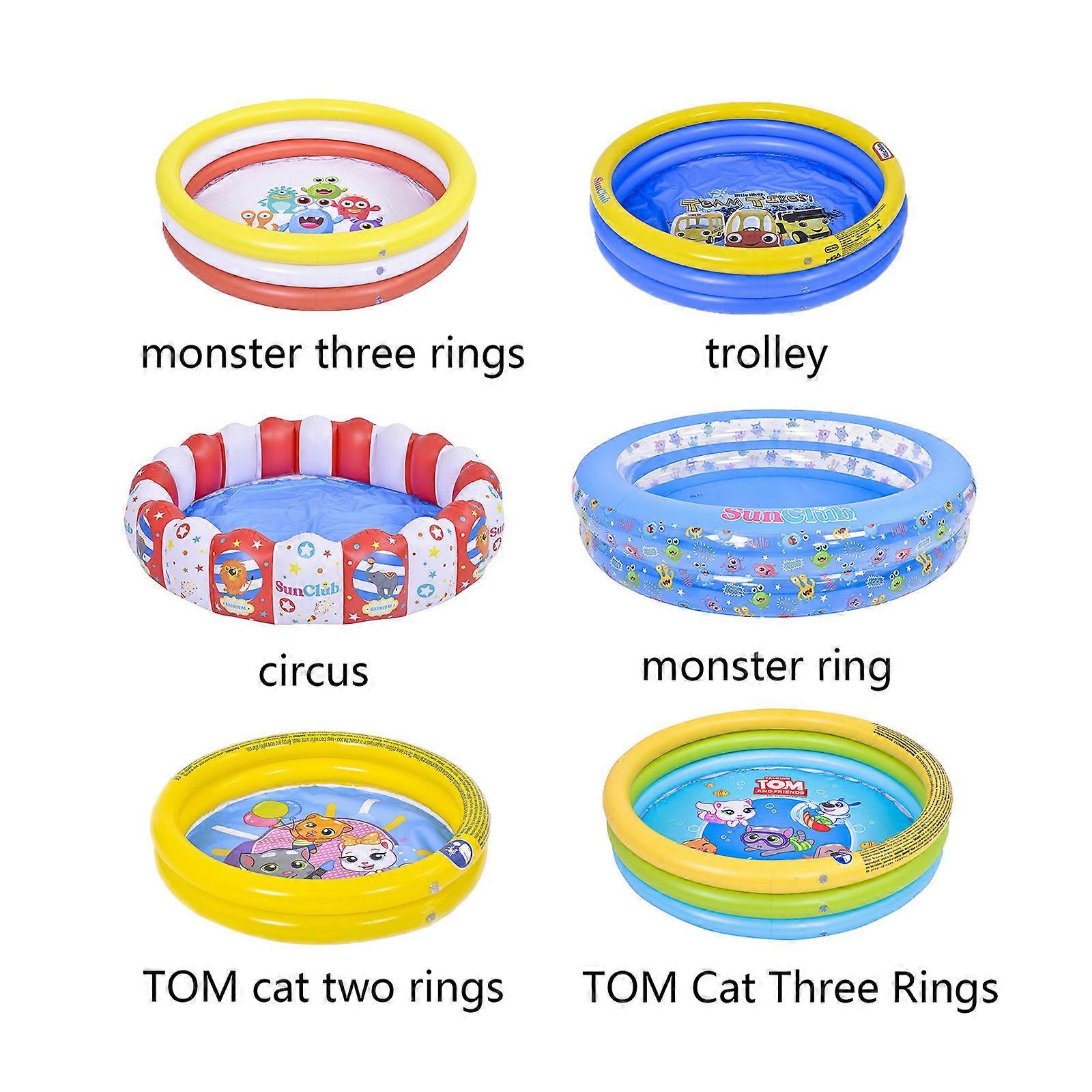 Inflatable Baby Pool Multicolor For Toddler PVC Round New Thickened ...