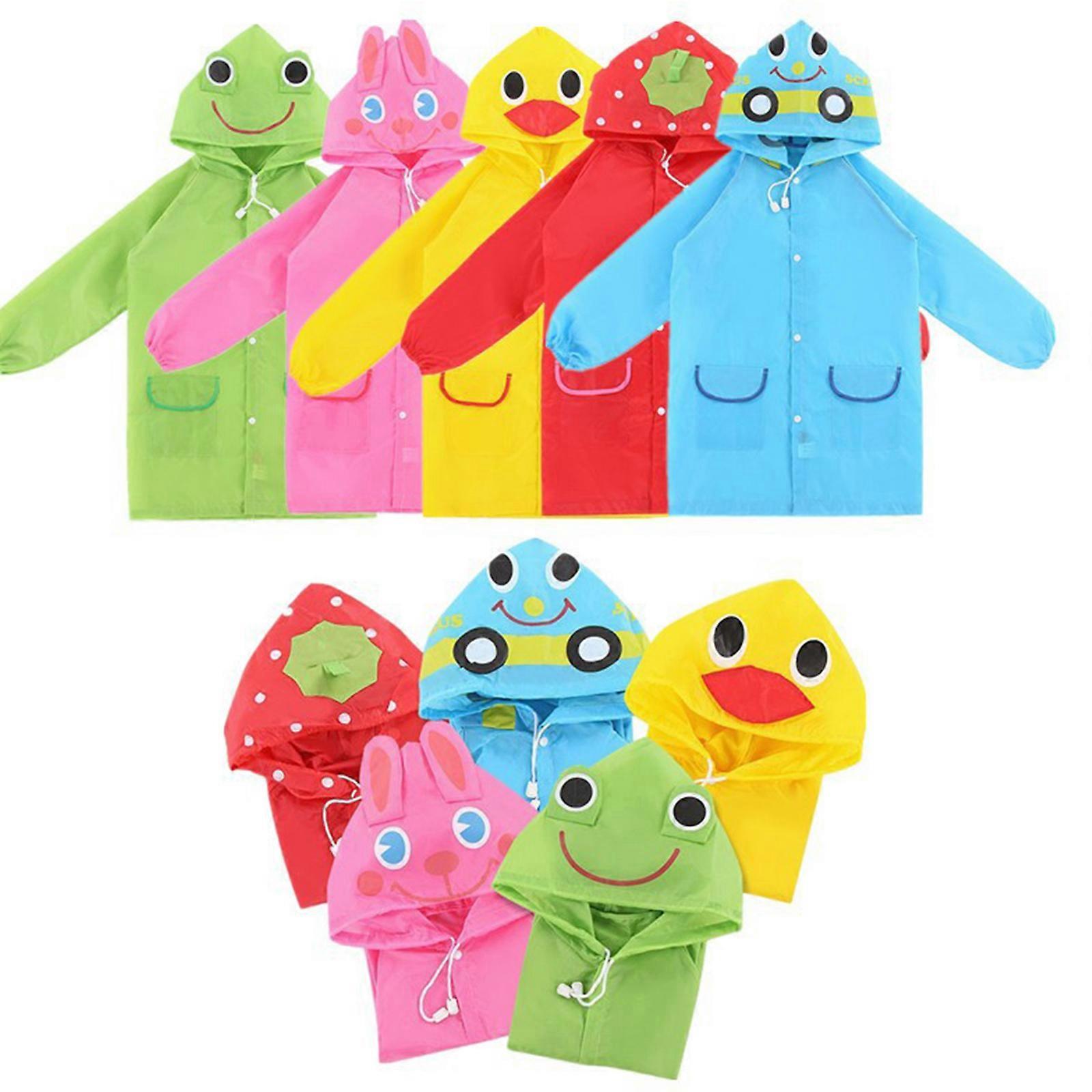 New Kids Raincoats for Girls Boys Rain Poncho Toddler Rain Jacket 3D Cartoon Rain Suit Children ...