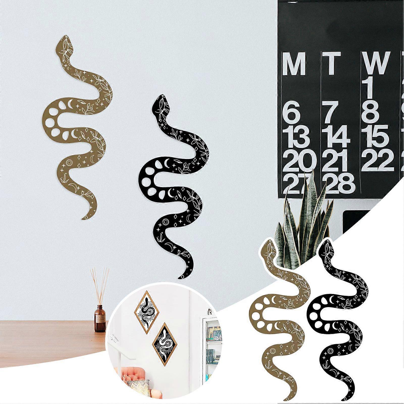 1 Pair Wooden Snake Wall Decoration Home Office Living Room Indoor ...