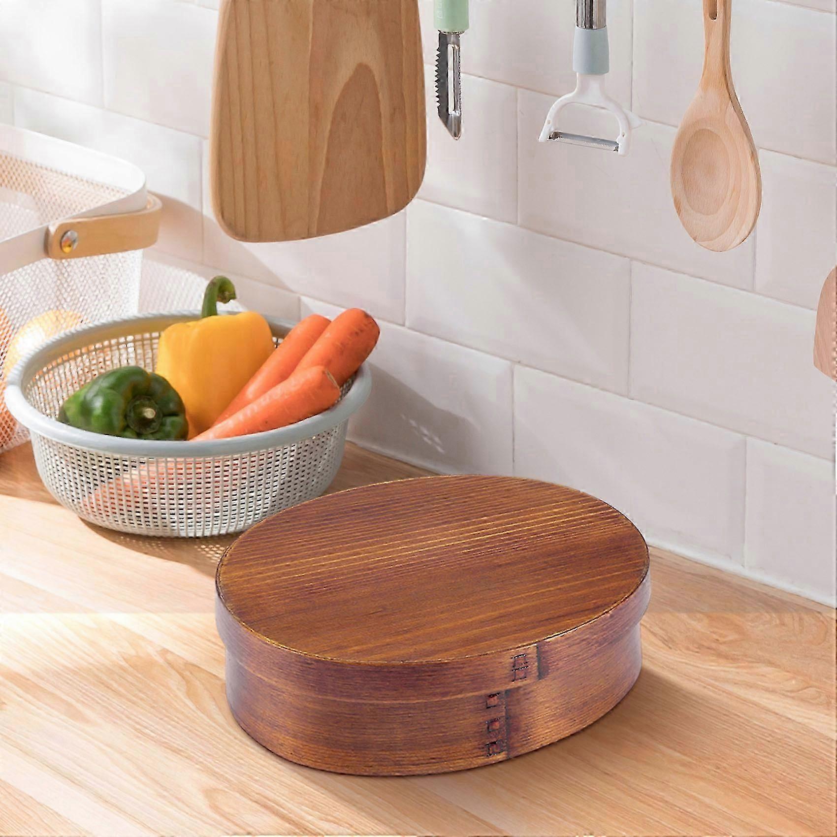 Wooden Lunch Boxs Food Containers Japanese Style Bento Lunchbox for ...