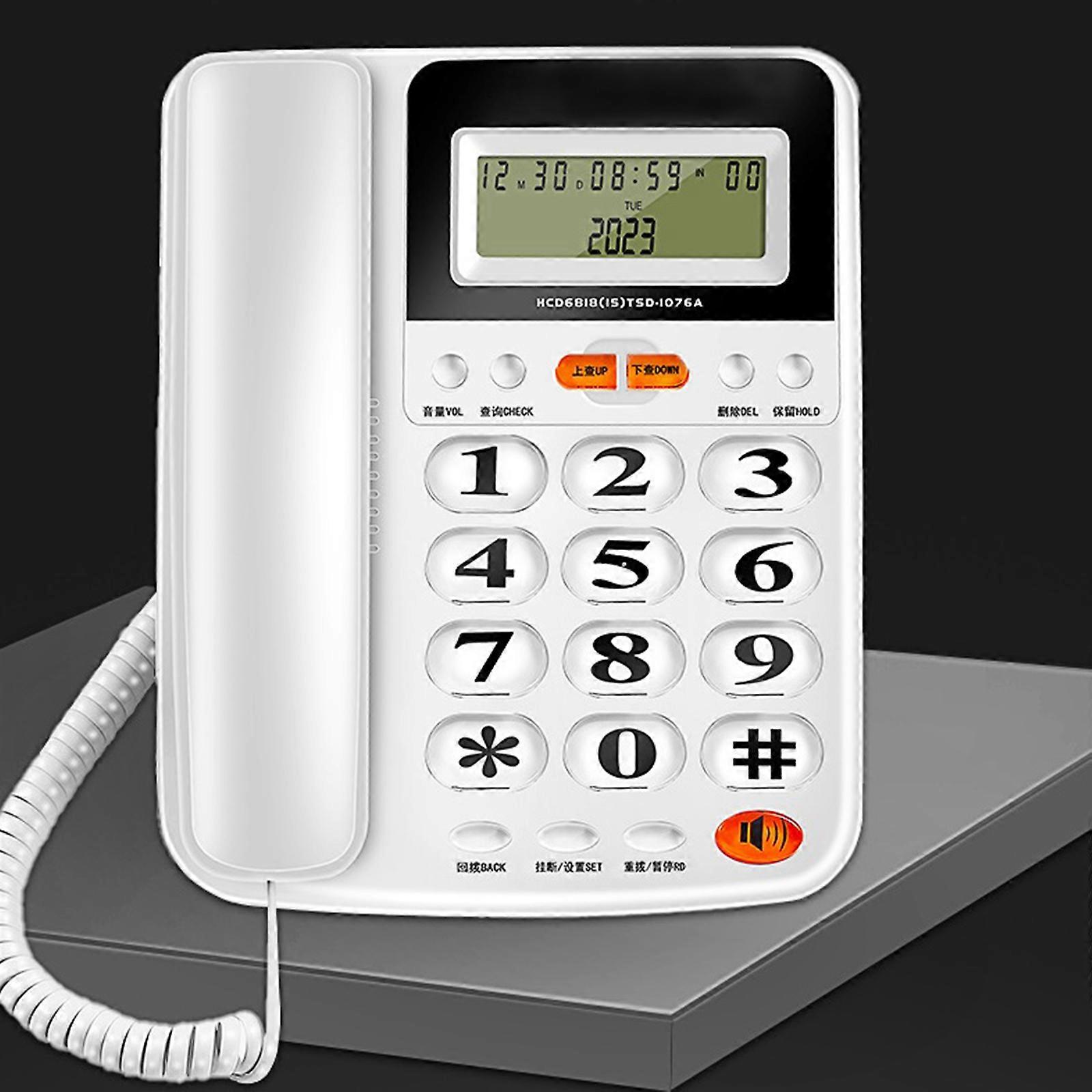 Corded Telephone with Large Led Display Landline Phone Big Button Landline Phones Speed Dials ...