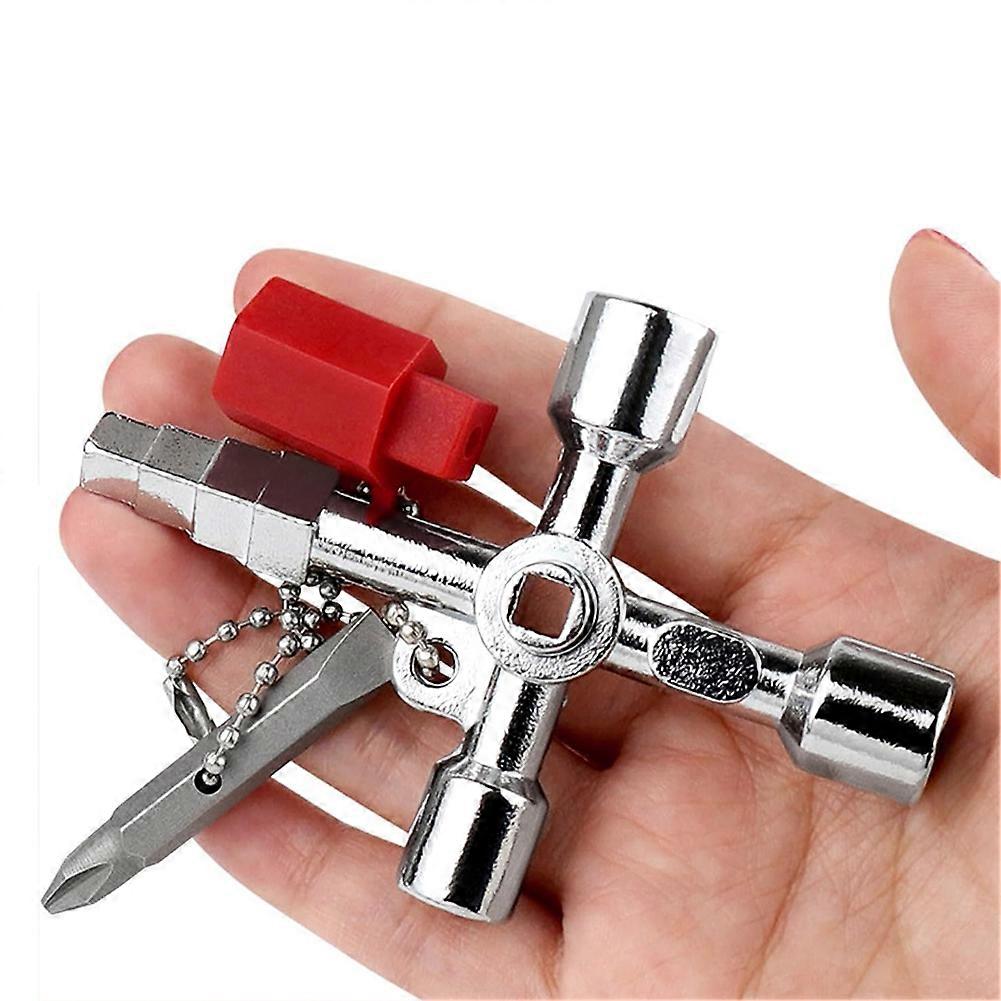 4-in-1 Utility Cross Key Multifunctional Wrench Tool Triangle/Square ...