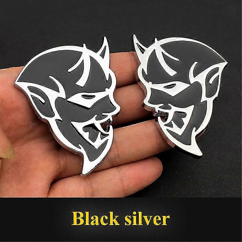 Metal Hellcat Srt Demon Emblem Car Sticker Front Grill Fender Badge ...