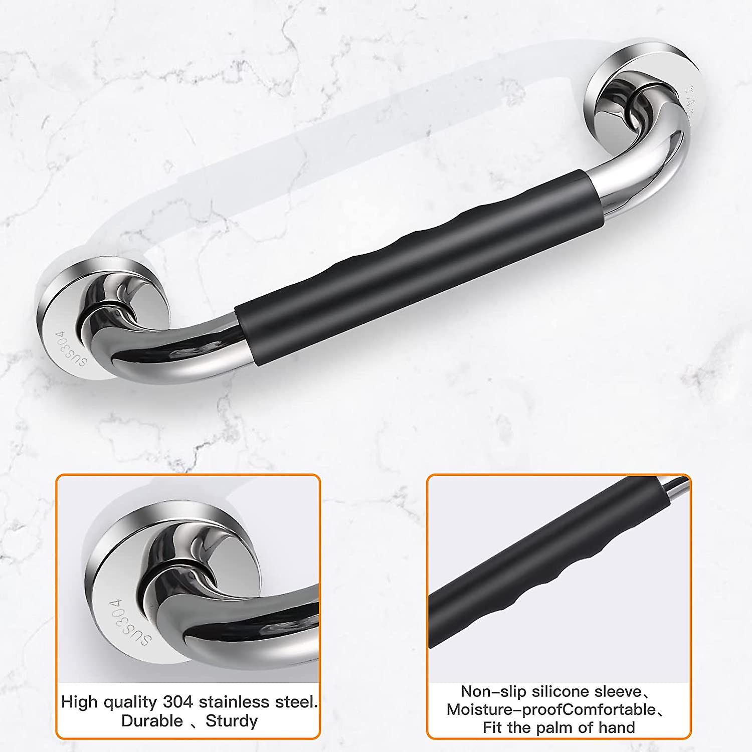 2 Pieces Bathtub Handle, 30cm Non-slip Bathroom Grab Bar, Wall Mounted ...
