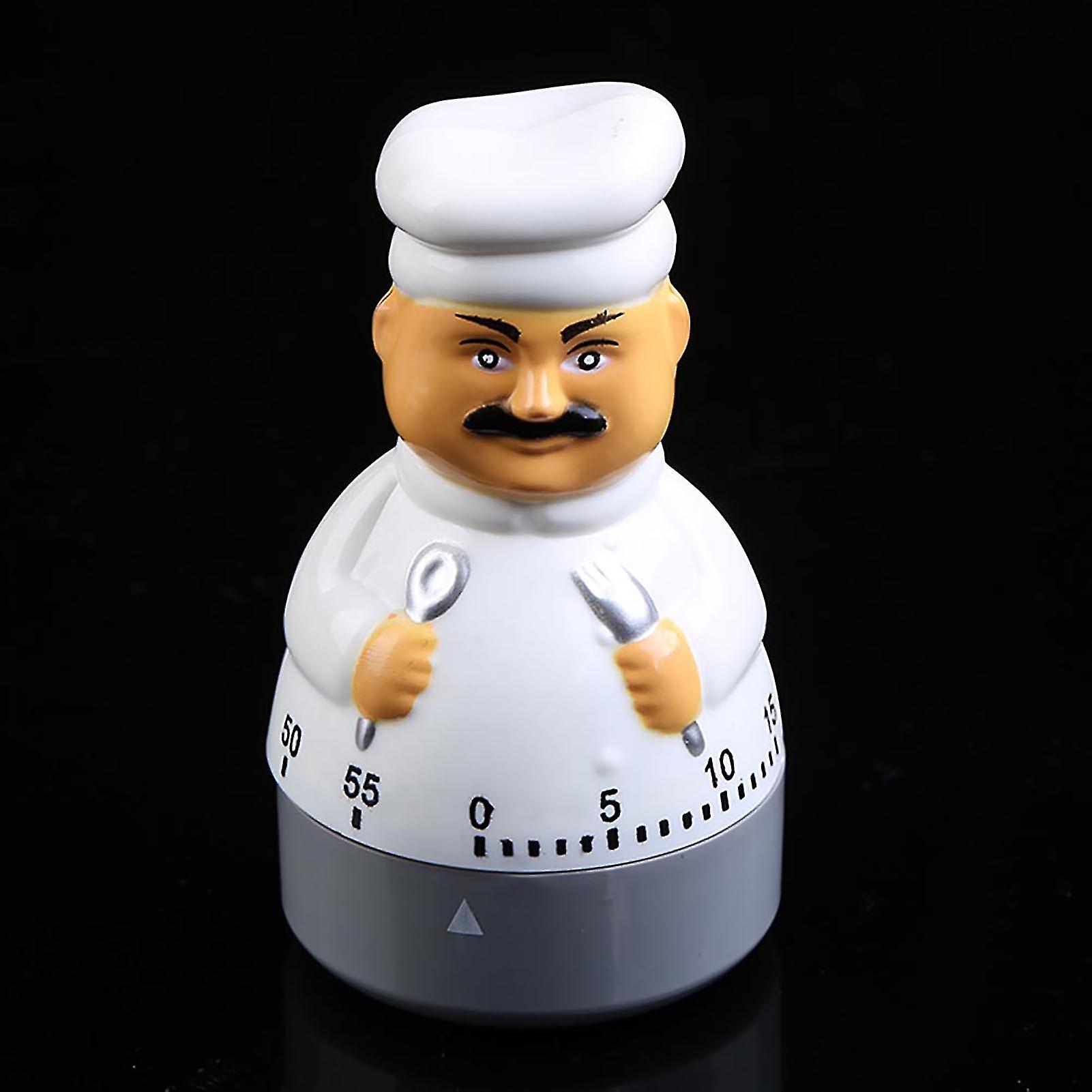 Cartoon Chef Design Kitchen Timer - 360 Rotating Mechanical Clock Alarm ...