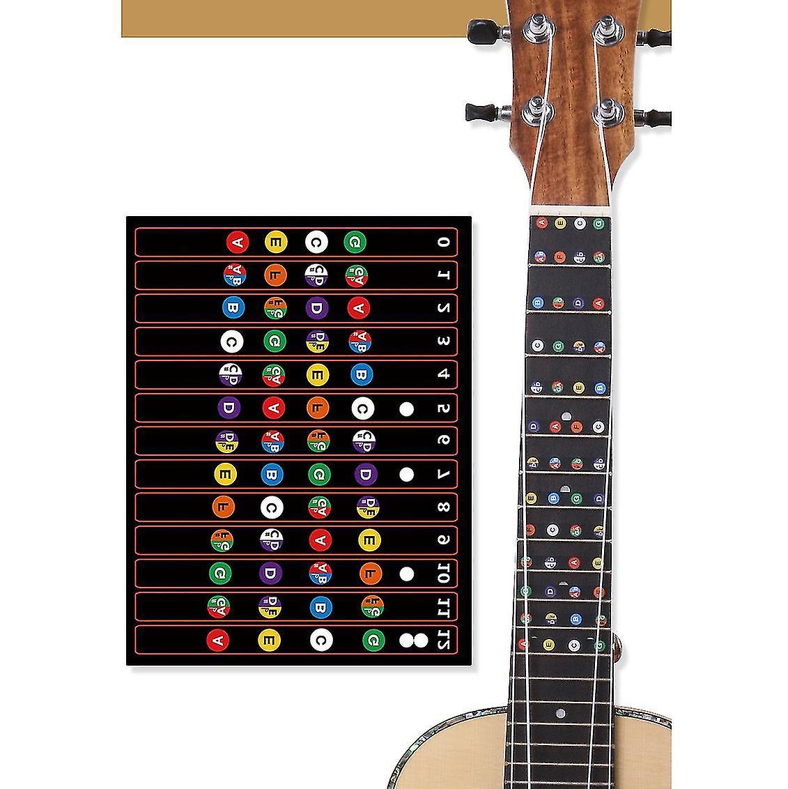 Ukulele Fretboard Stickers Chord Fret Stickers Sticker Finr Guide For ...