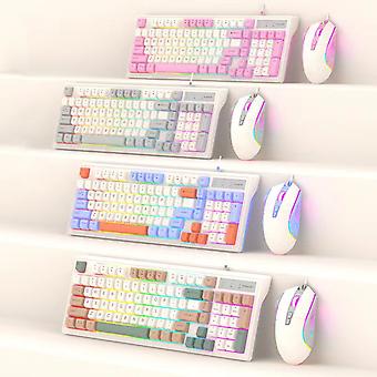 Wired Gaming Keyboard with Colorful LED Backlight Fashion Multicolored ...