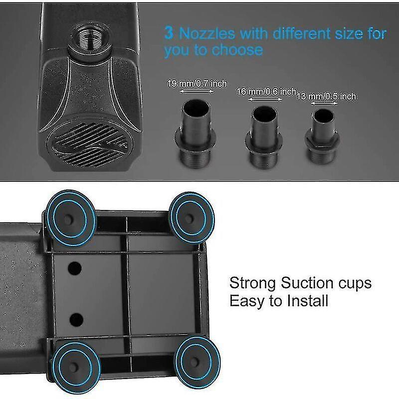 Submersible Water Pump, Ultra-quiet (25w), Ipx8, 4 Suction Cup Feet ...