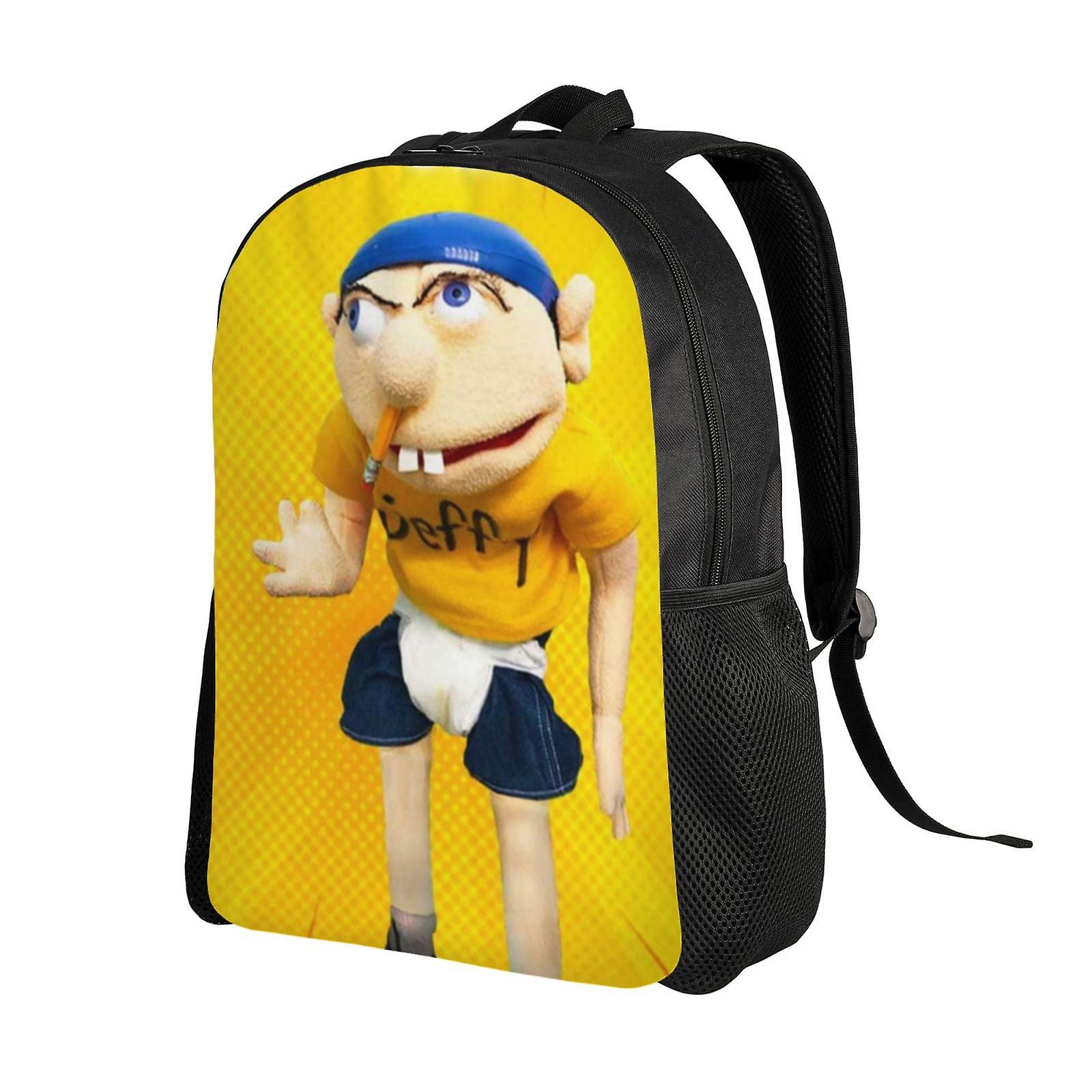 SML Jeffy Puppet Unisex Backpack Laptop School Bag College Student ...