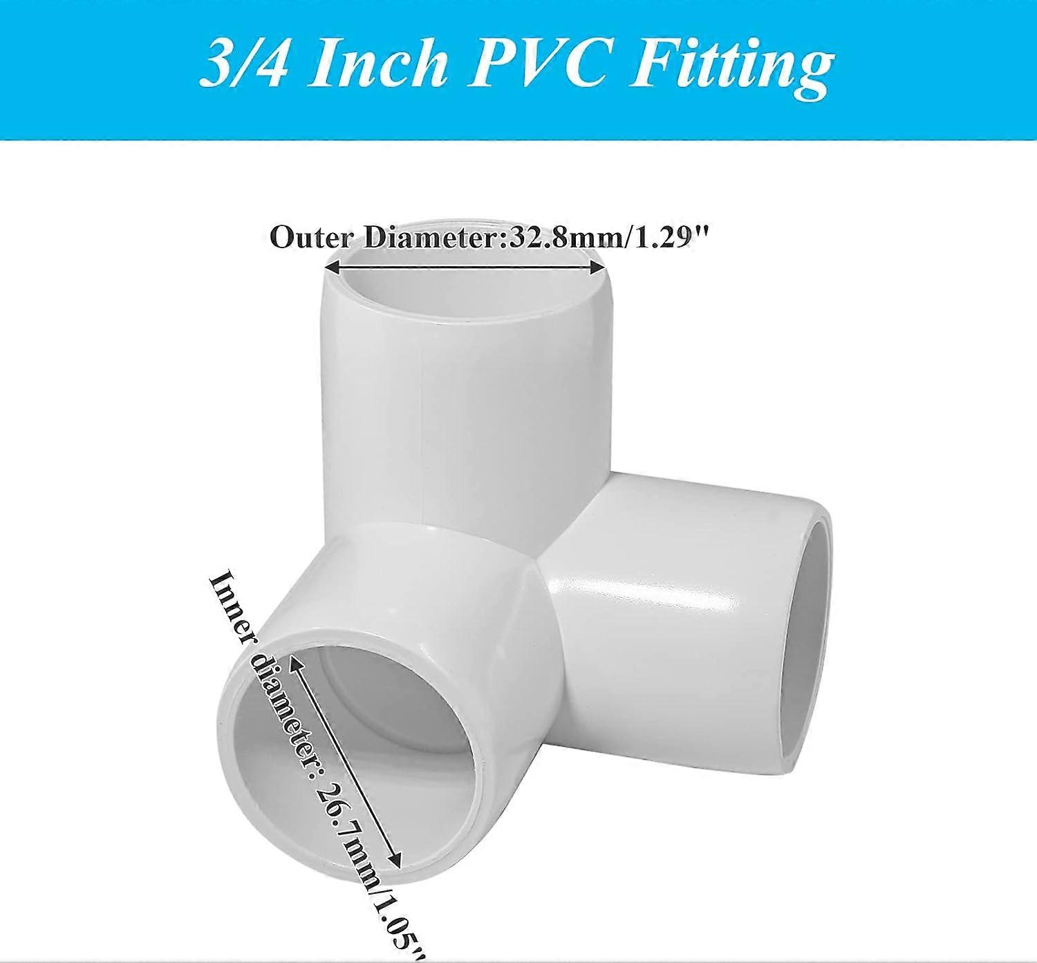 Raccordi in PVC a 3 vie, gomito in PVC da 3/4 "raccordi per mobili in ...