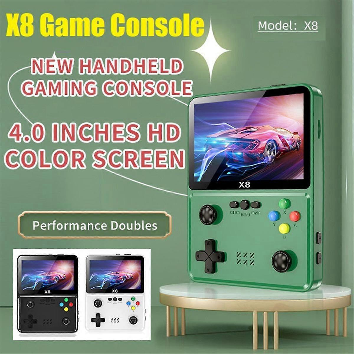 X8 Retro Game Console 4inch IPS Screen Handheld Game Player 10 ...