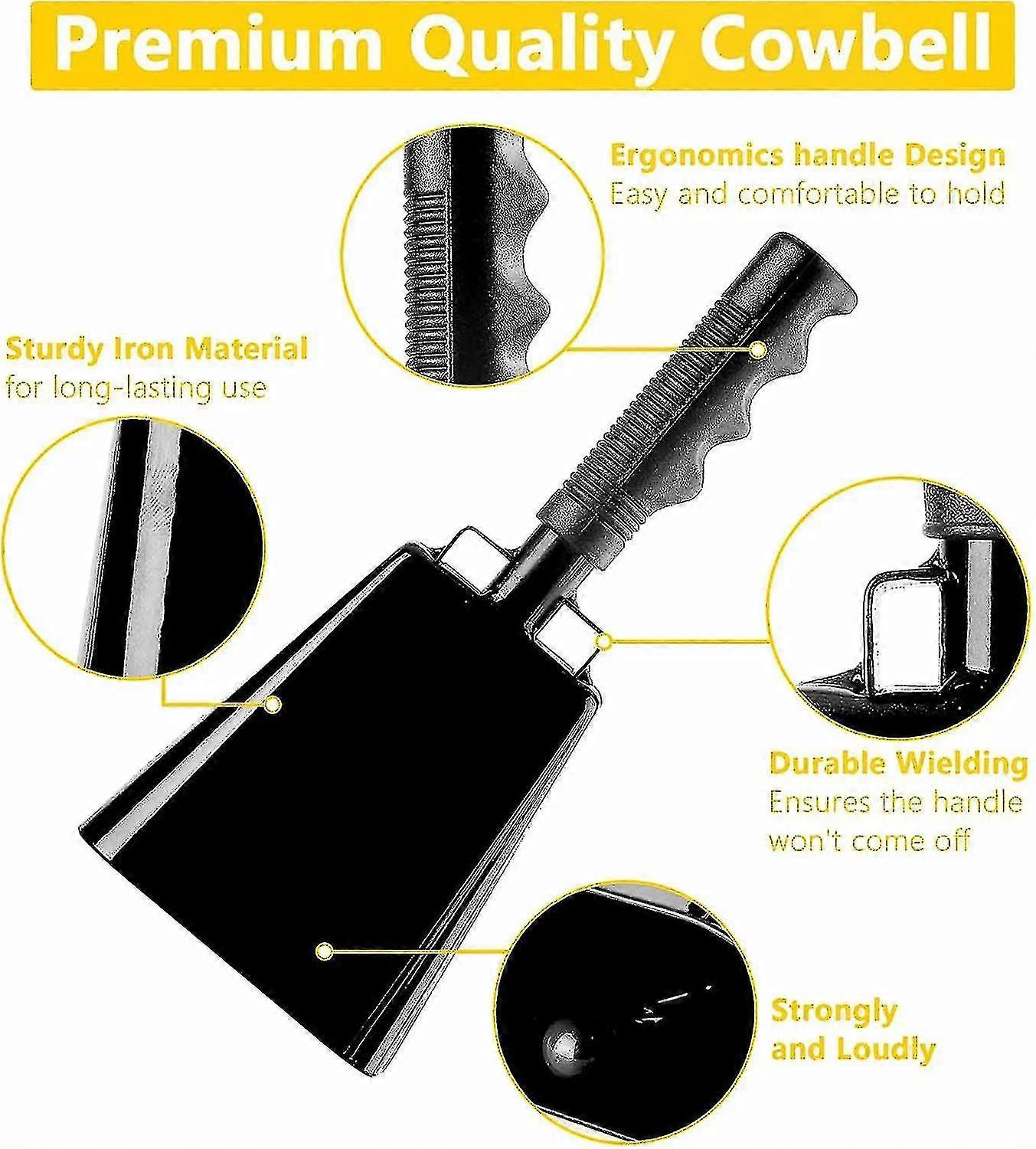 Steel With Handle Cowbells,cheering Bell And Loud Noise Makers Hand ...