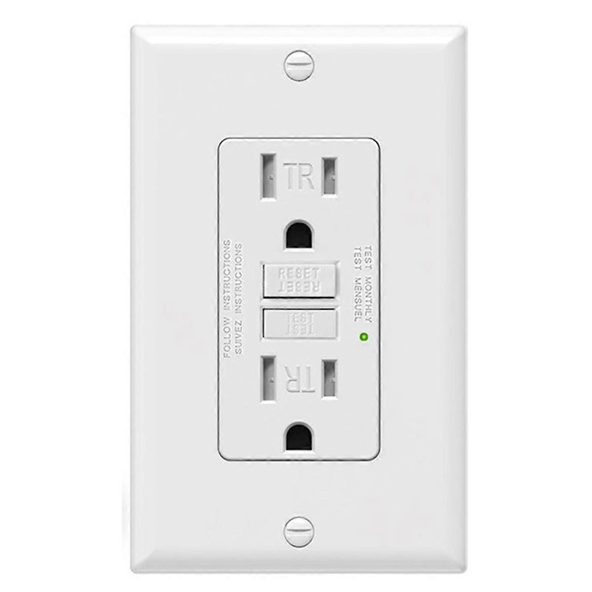 GFCI Outlet 15 Amp, Self-Test GFI Electrical Outlet, Tamper GFCI ...