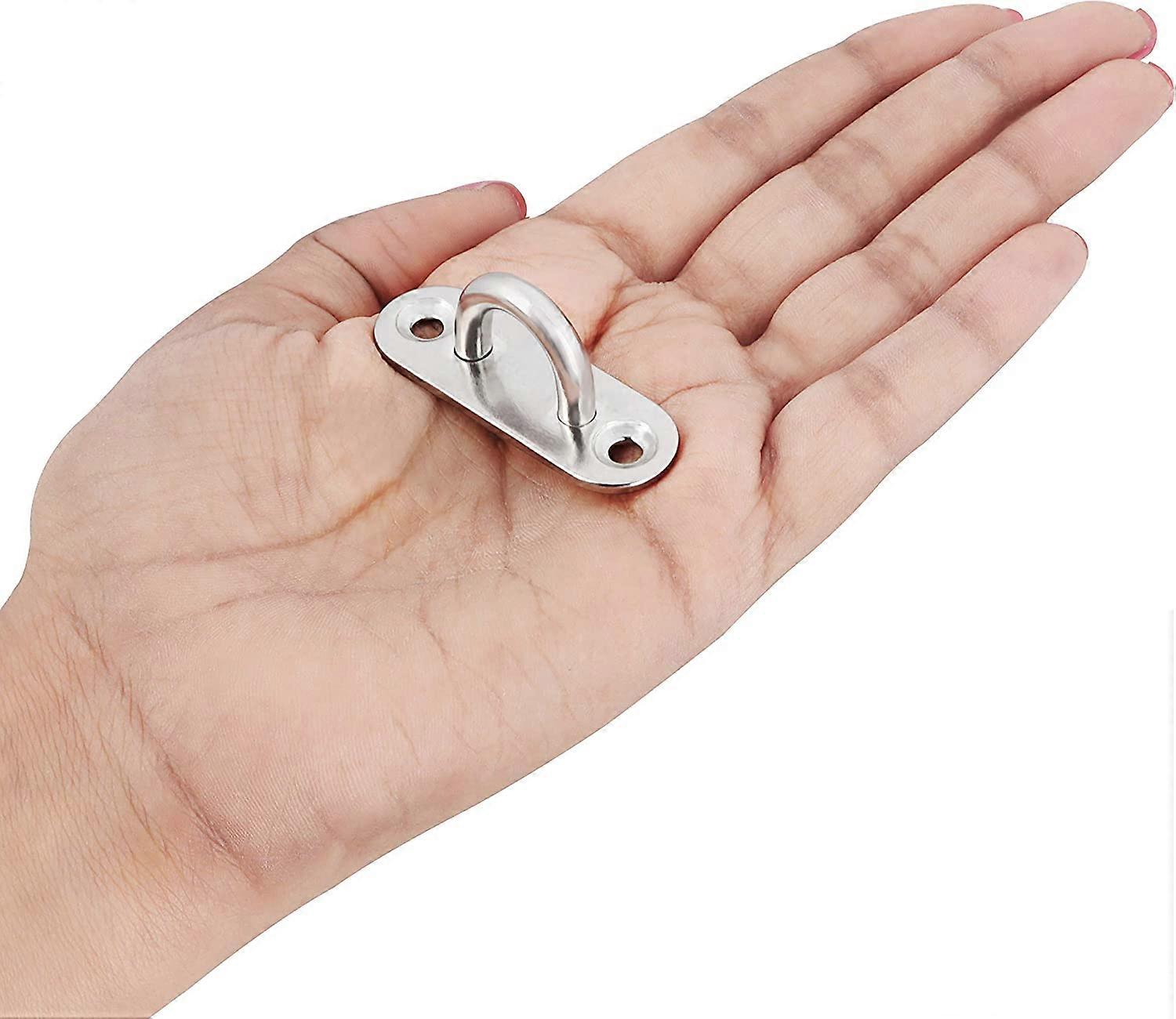 M5 Stainless Steel Eyelet Plate (8 Pcs) - Oblong Metal Hook U Shape ...