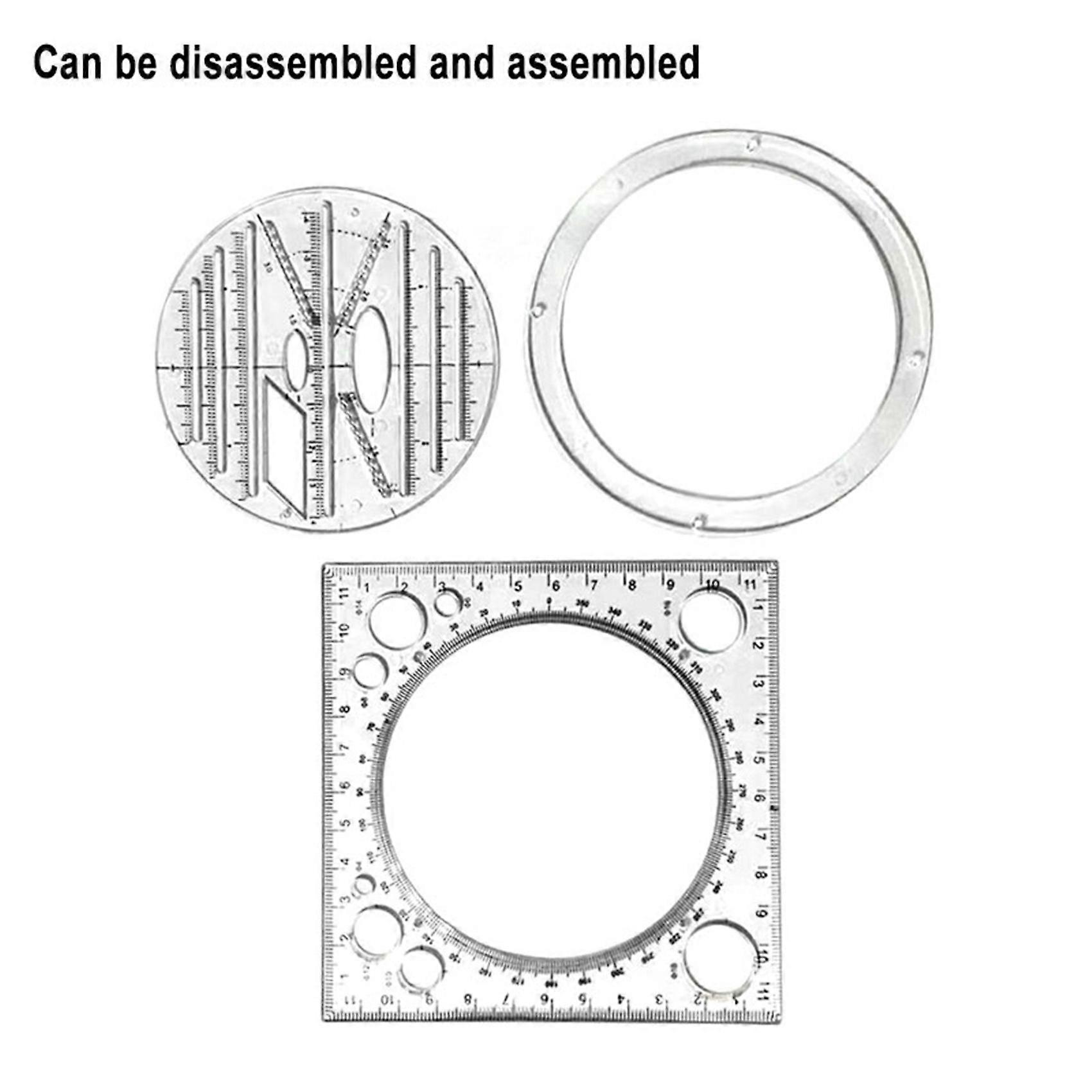 Multifunctional Circle Drawing Template, Geometric Drawing Tool ...