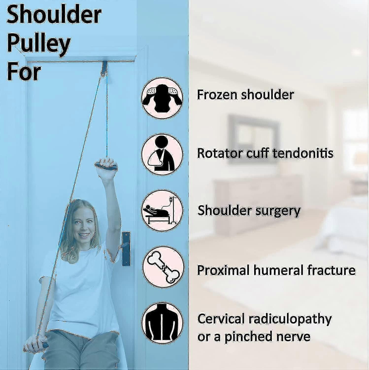 Shoulder Pulley Over The Door Physical Therapy System, Exercise Pulley ...