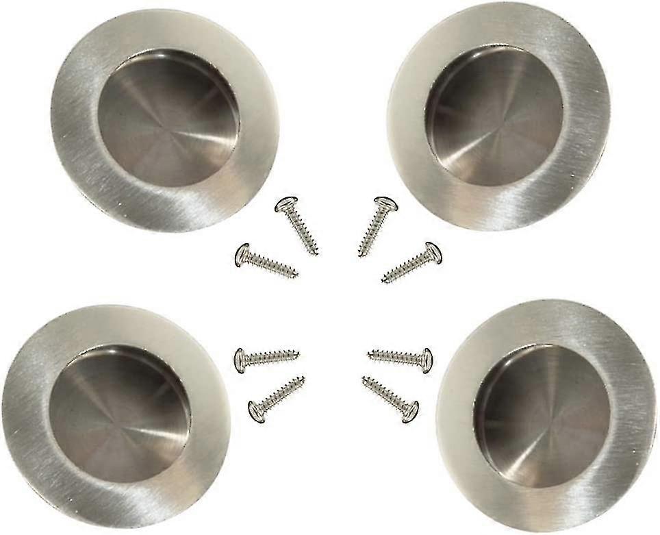 Sliding Door Handles 4 Pieces Door Handles 65mm Round Recessed Sliding ...