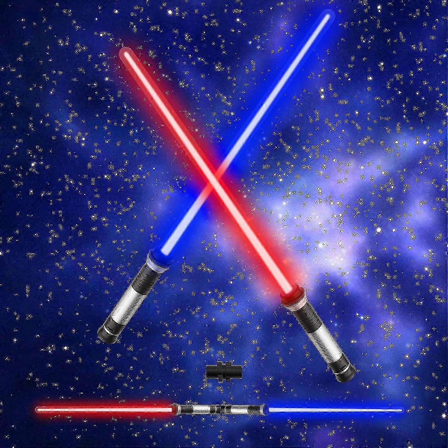 2 In 1 Lightsaber Light Up Sword Toy With 7 Colors Changing Halloween ...