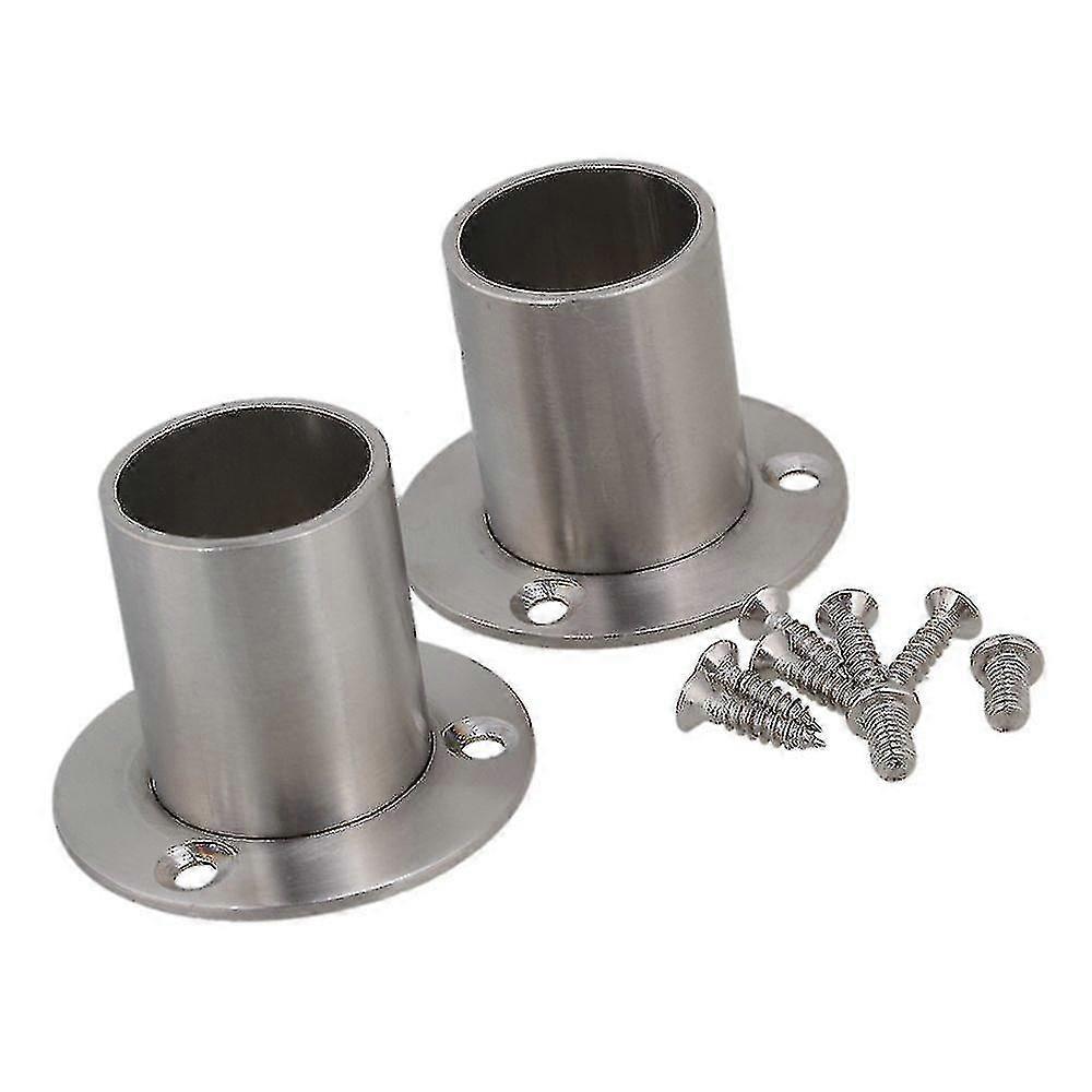2pcs 25mm Stainless Steel Flange For Clothes Hanger Bracket (ruipei ...
