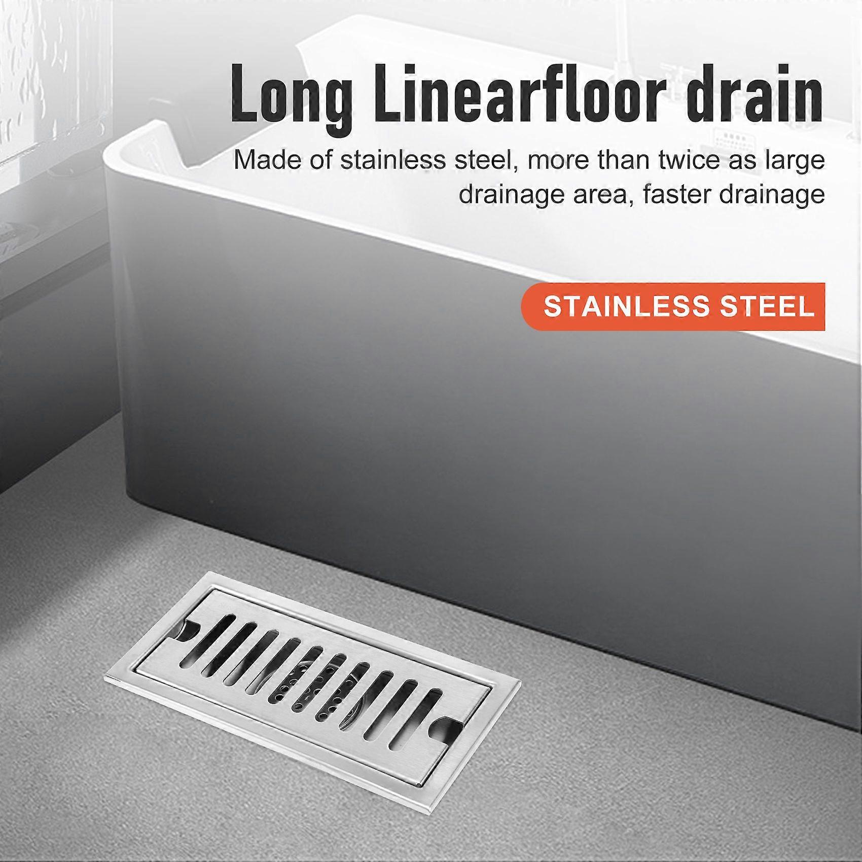 Rectangular Linear Shower Floor Drain Long Linear Drainage Channel ...