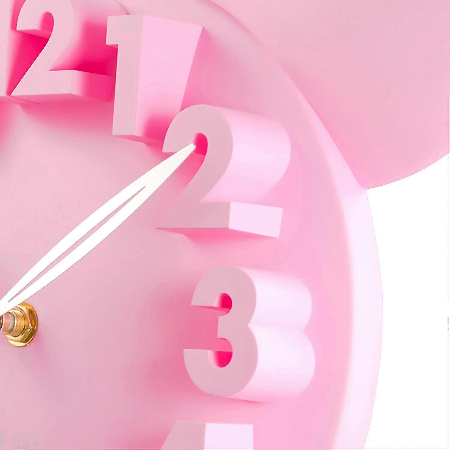 Modern 3D Mickey Mouse Clock Super Cute Black Wall Clocks for Disney ...