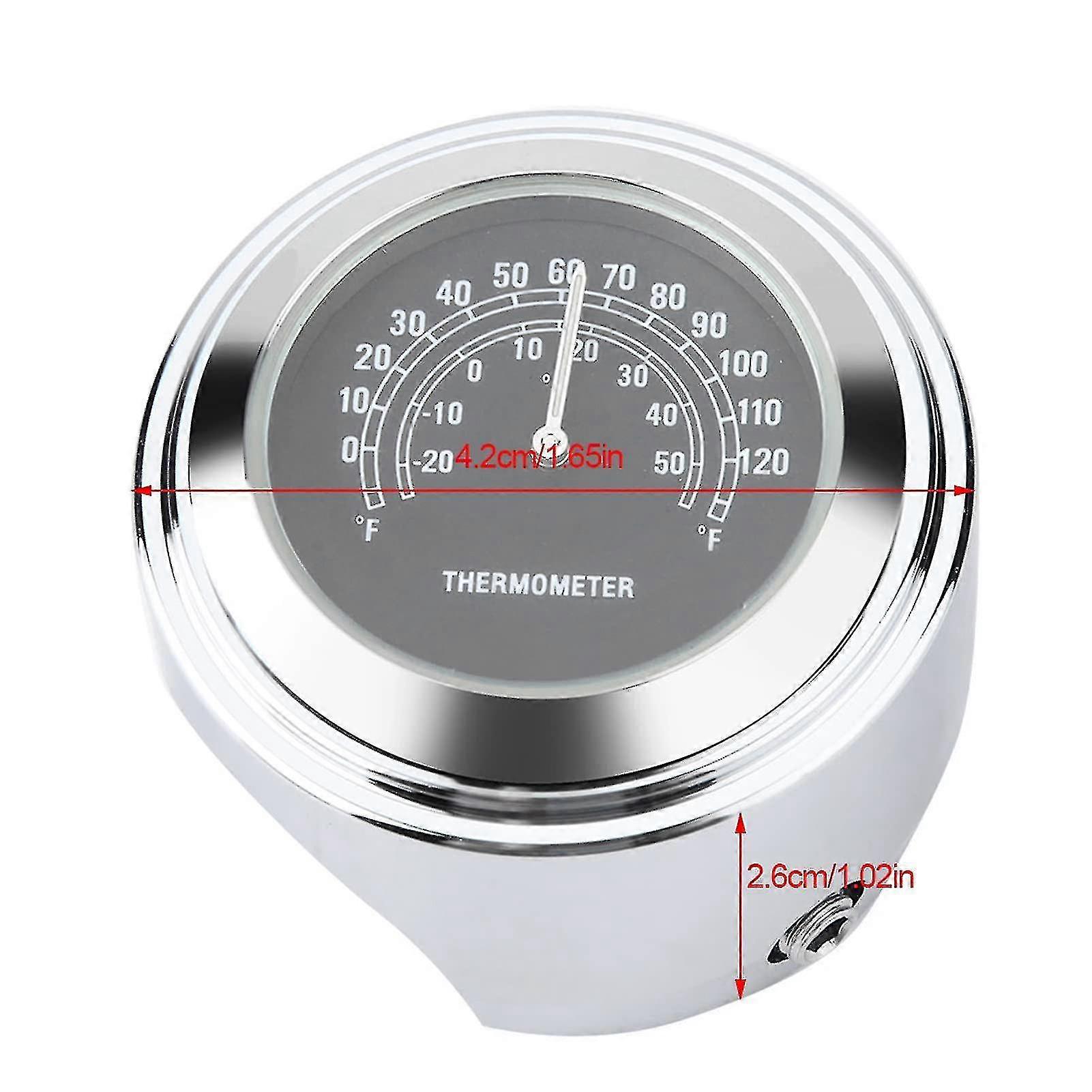 Motorcycle Handlebar Thermometer, 22-25mm Waterproof Motorcycle ...