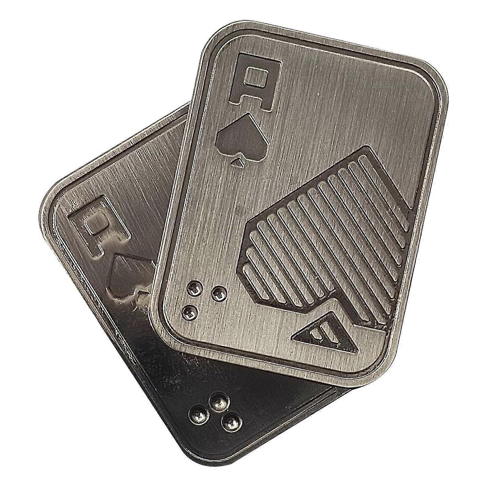 Magnetic Metal Fidget Toys - Metal Poker Push Card Fidget Slider Stress ...