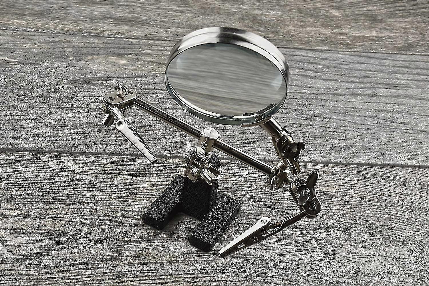 Helping Hand With Magnifying Glass - Clip-on Magnifier | Fruugo UK
