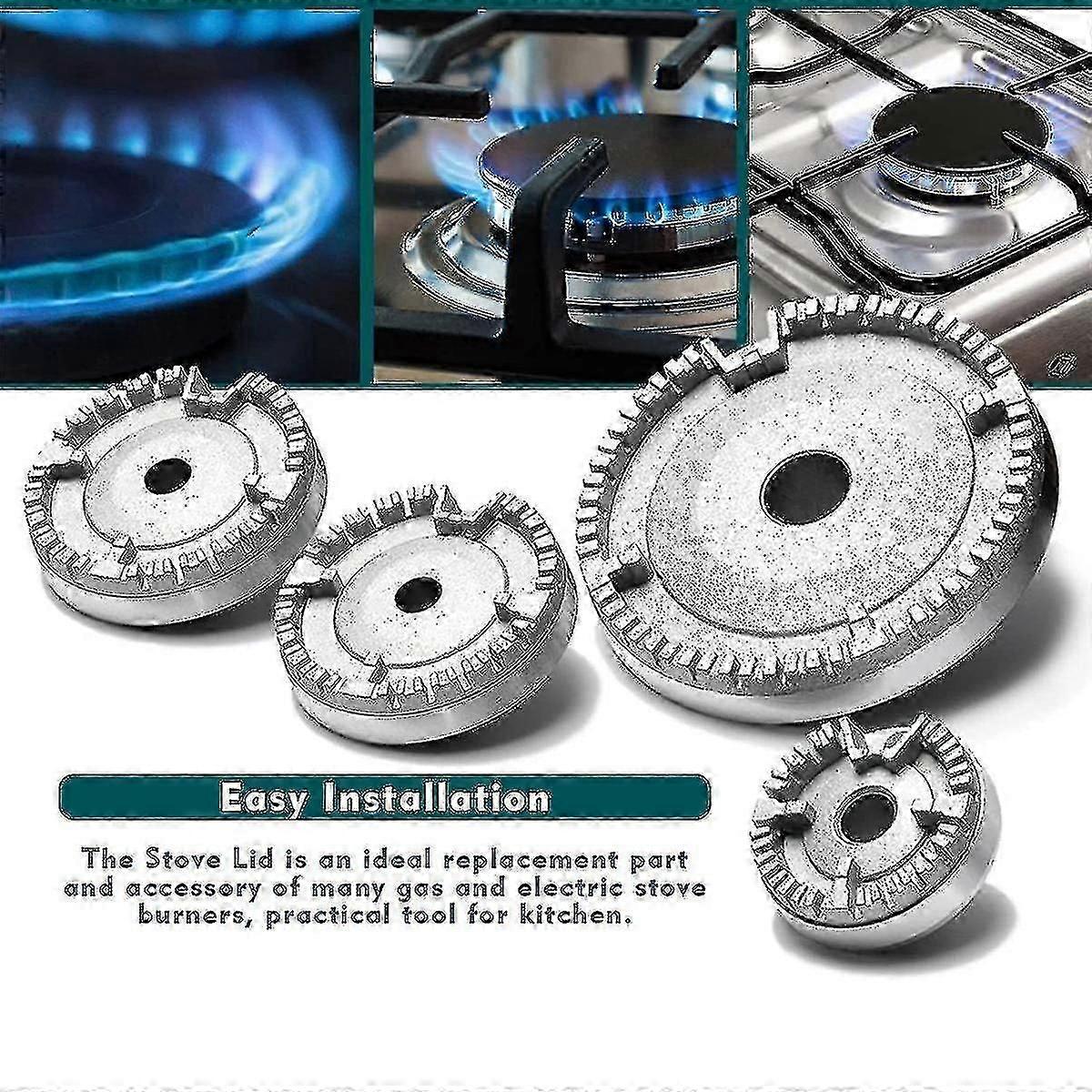 Cooker Hat Set Stove Lid Upgraded, Oven Gas Hob Crown Cap, Gas Cap Fits ...