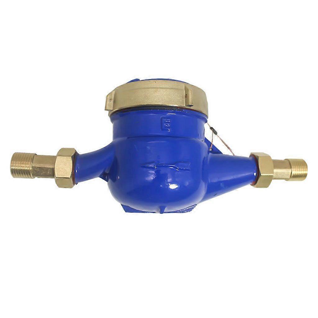 Water Meter Heavy Duty Metal Flow Measure Tap Cold Water Meter Home ...