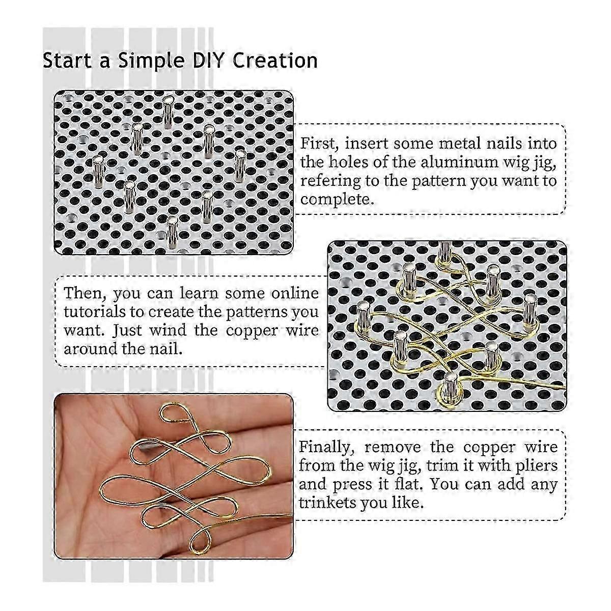 Deluxe Wire Bending Jig For Jewelry Making - 677 Holes,30 Pegs ...