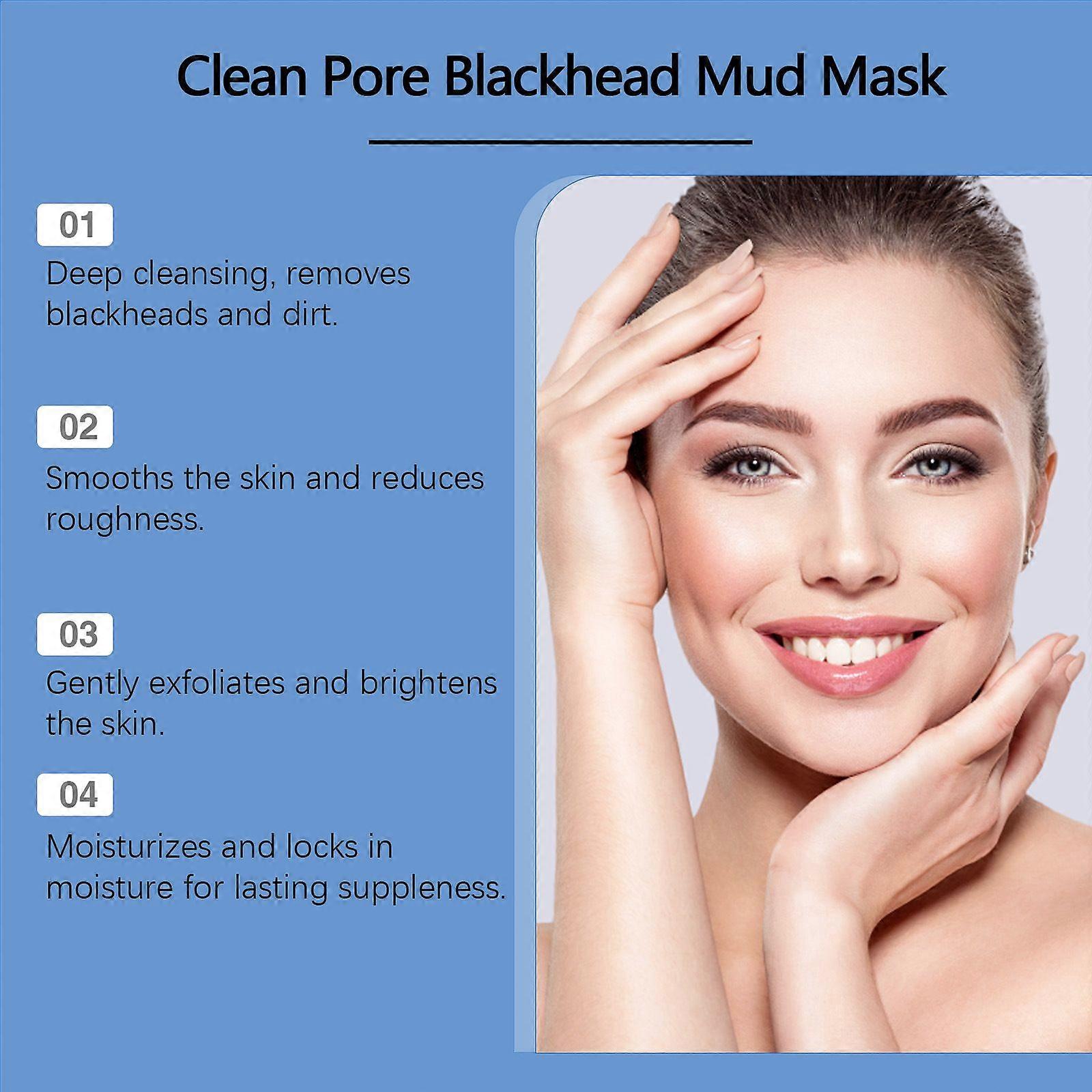 Blackhead Cleansing Mud Mask with Jelly Brush, Face Mud Mask, Deep ...